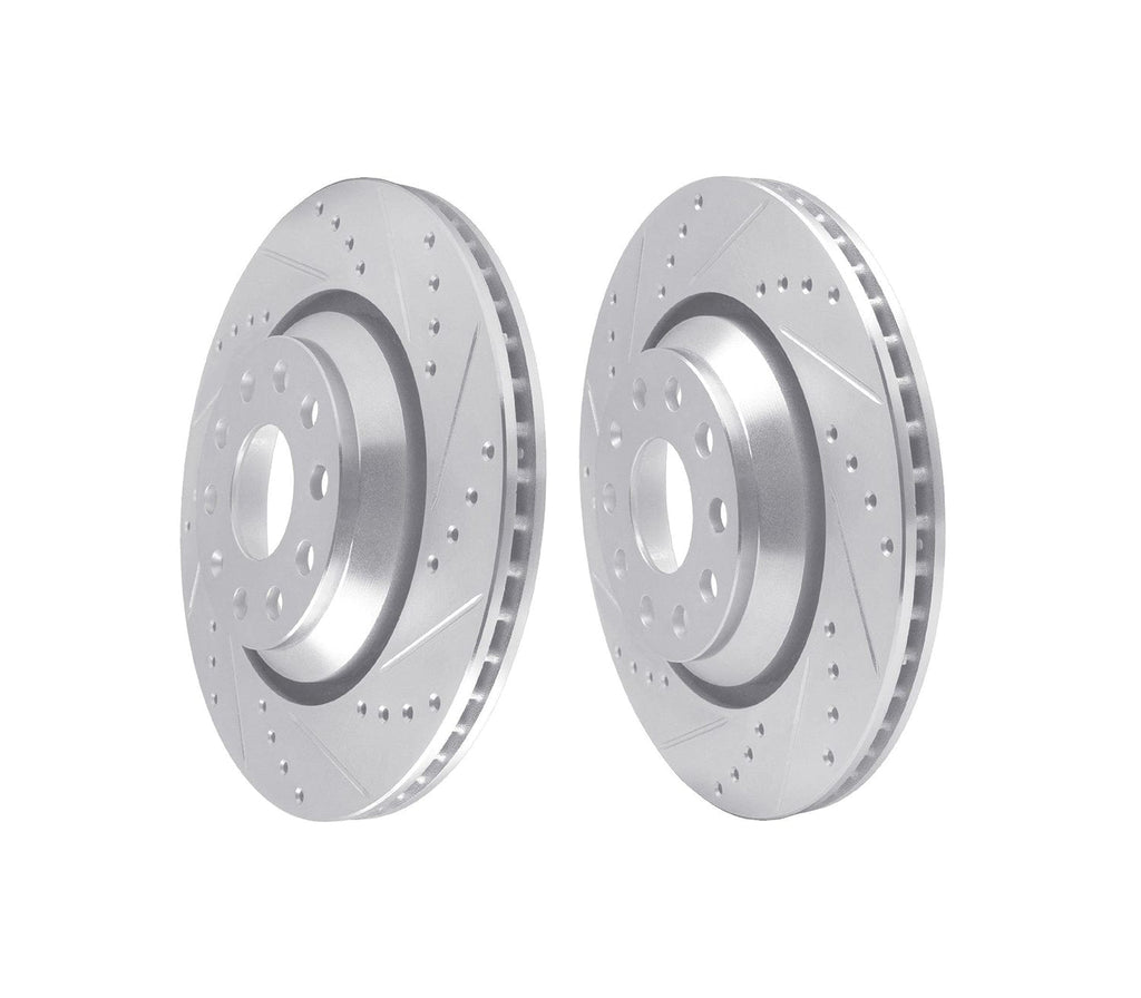 Drilled & Slotted Rear Brake Rotor Set (310x22mm) - VW/Audi / A3 / RS3 ...