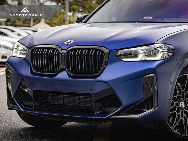 AutoTecknic Dry Carbon Fiber Dual-Slats Front Grille Set - G01 X3 LCI ...