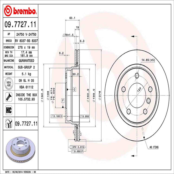 Brembo OE 2000 BMW 323Ci/98-00 323i/96-99 328i Rear Prem UV Coat ...