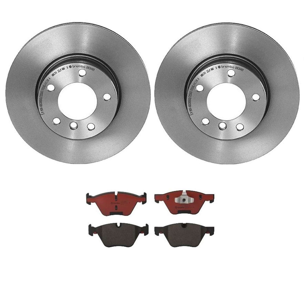 Brembo OE Front Brake Kit (Prem NAO Ceramic Pads/Prem UV Coat Rotors ...