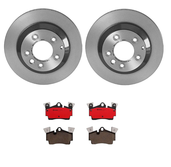 Brembo OE Rear Brake Kit (Prem NAO Ceramic Pads/Prem UV Coat Rotors ...