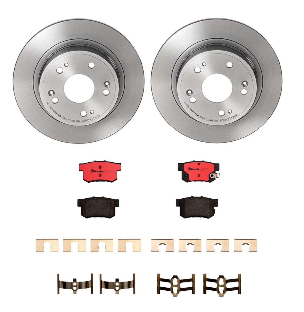 Brembo OE Rear Brake Kit (NAO Brake Pads/Prem UV Coat Rotors) - 07-10 ...
