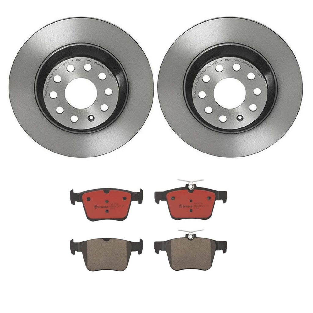 Brembo OE Rear Brake Kit (Prem NAO Ceramic Pads/Prem UV Coat Rotors ...
