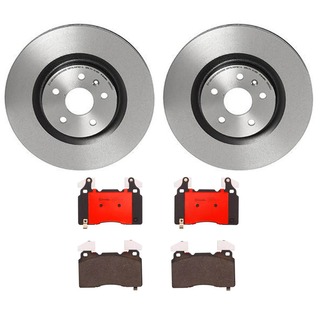 Brembo OE Front Brake Kit (Prem NAO Ceramic Pads/Prem UV Coat Rotors ...