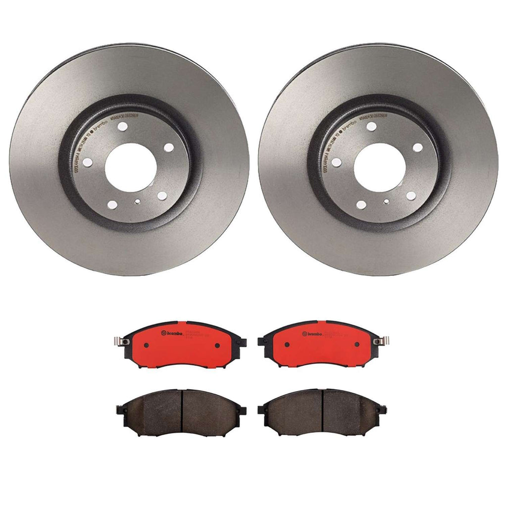 Brembo OE Front Brake Kit (Prem NAO Ceramic Pads/Prem UV Coat Rotors ...