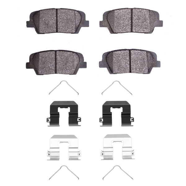 R1 Concepts 15-20 Kia Sorento Rear Semi Met Brake Pads and Hardware Kit ...