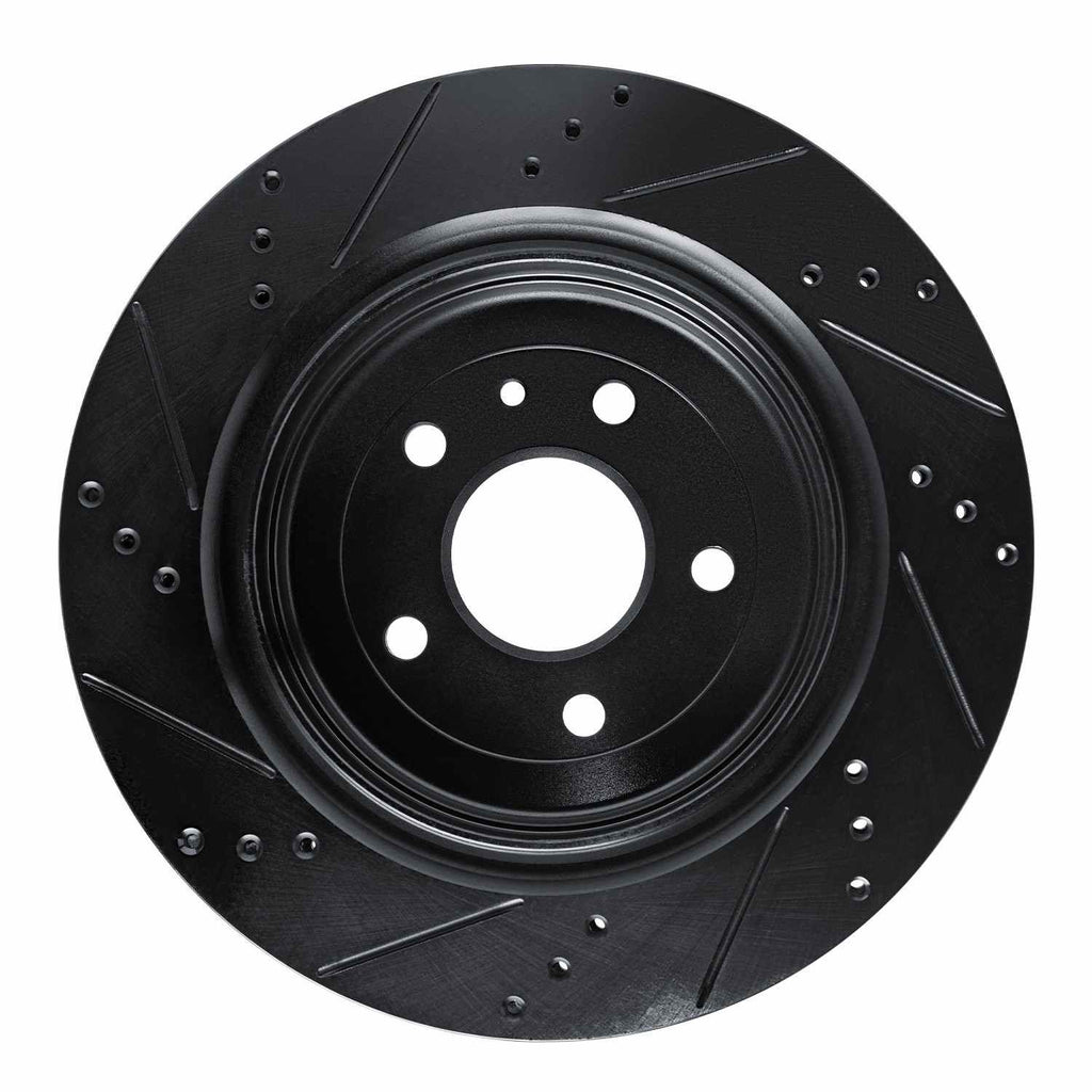R1 Concepts 14-19 Chevrolet Corvette Rear Right Drilled & Slotted Black ...