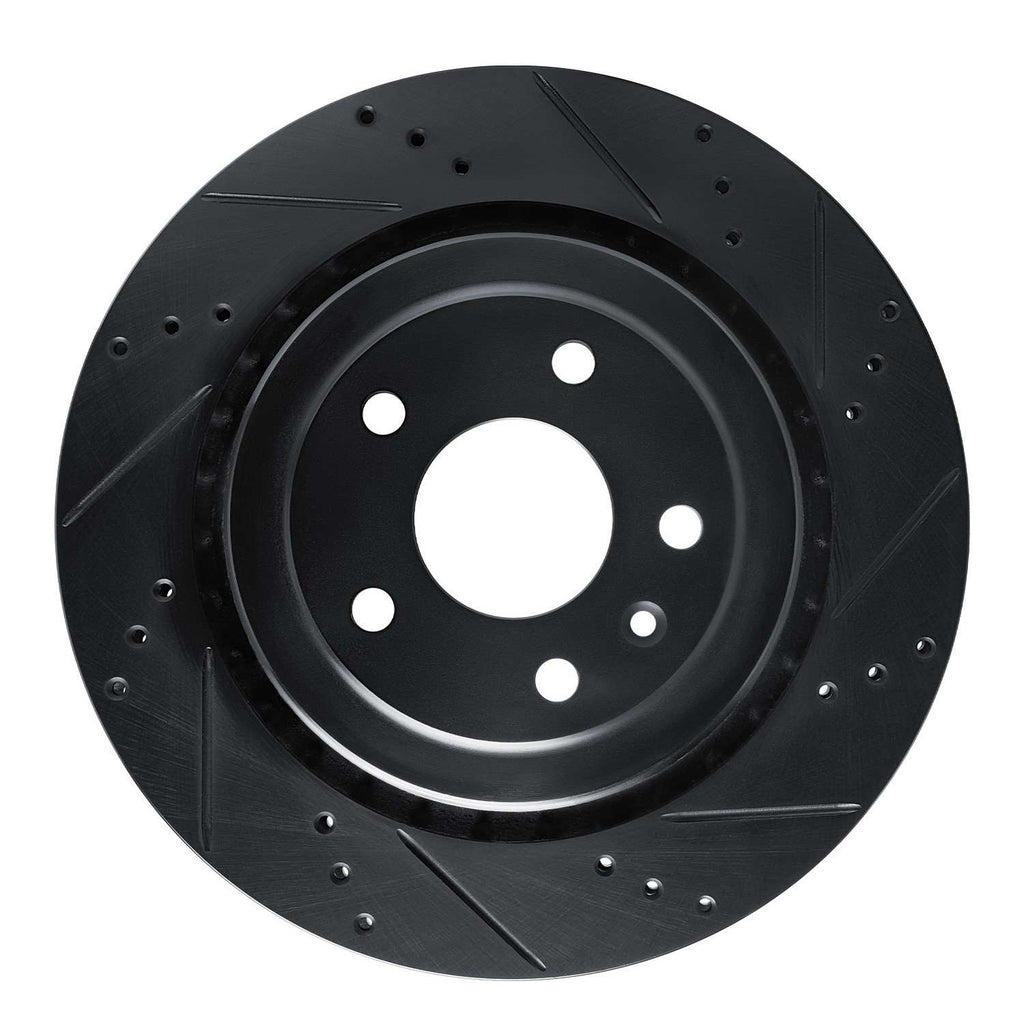 R1 Concepts 14-19 Chevrolet Corvette Rear Right Drilled & Slotted Black ...