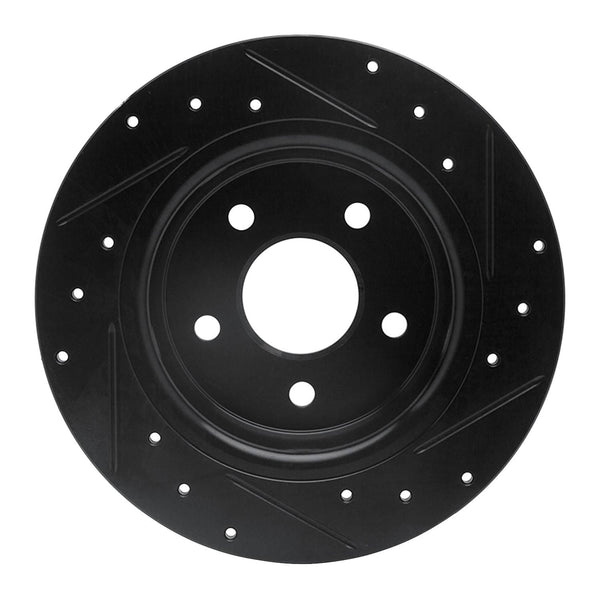 R1 Concepts 02-08 Seat ALHAMBRA Rear Left Drilled & Slotted Black Brake ...
