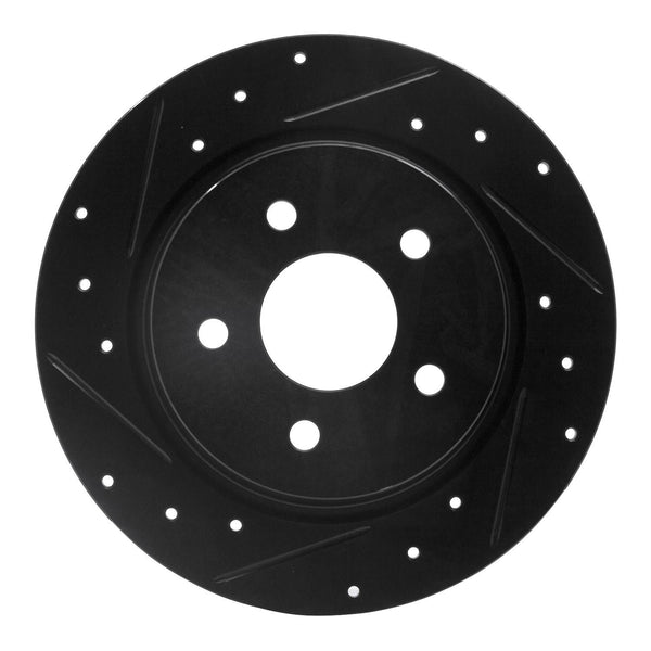 R1 Concepts 02-08 Seat ALHAMBRA Rear Left Drilled & Slotted Black Brake ...