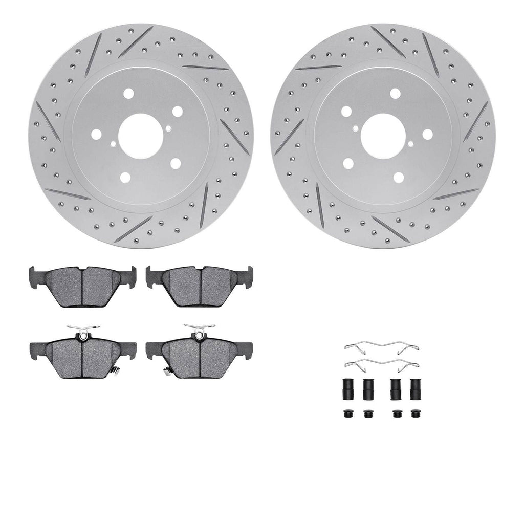 R1 Concepts 15-24 Subaru Legacy Rear Drill/Slot Carbon Coated Rotor Set ...