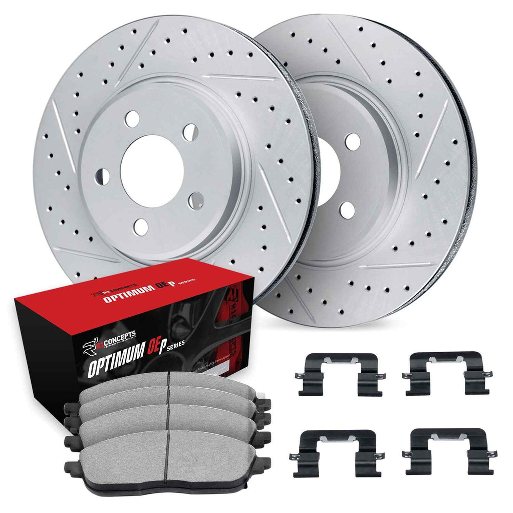 R1 Concepts 15-24 Subaru Legacy Rear Drill/Slot Carbon Coated Rotor Set ...