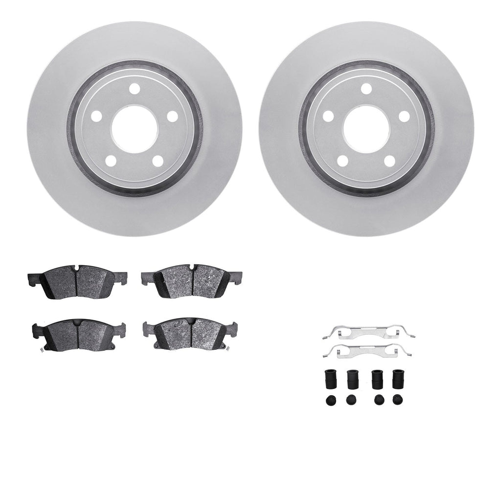 R1 Concepts 12-25 Dodge Durango Front Carbon Coated Brake Rotor Set w ...
