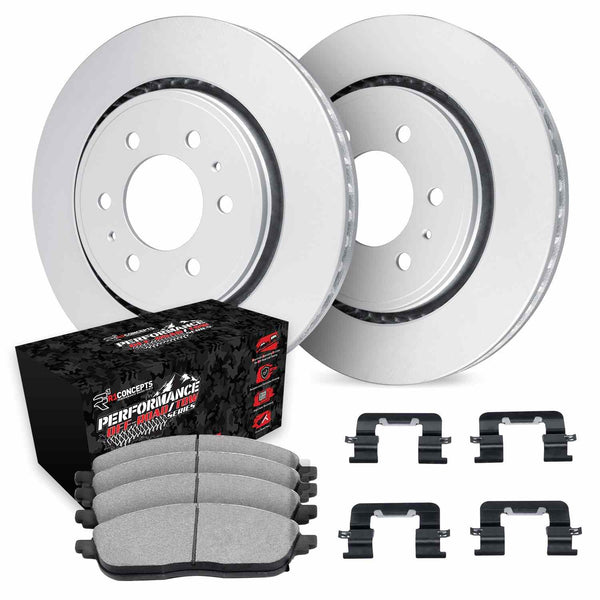 R1 Concepts 10-24 Lexus GX460 Front Carbon Coated Brake Rotor Set w/Off ...