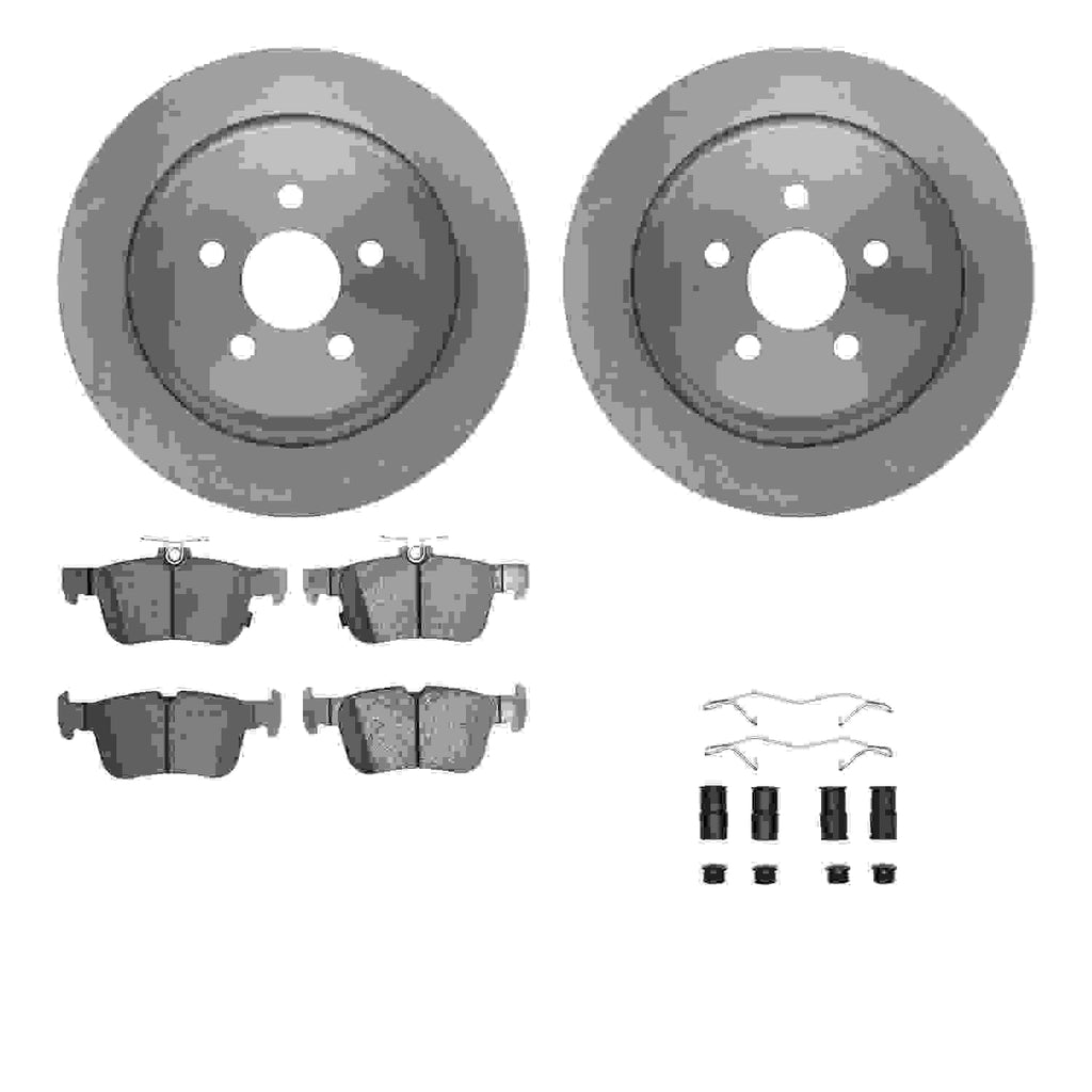 R1 Concepts 15-24 Ford Police Responder Hybrid Rear Brake Rotor Set w ...