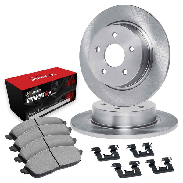 R1 Concepts 15-24 Ford Police Responder Hybrid Rear Brake Rotor Set w ...