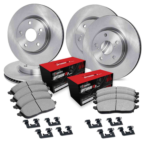 R1 Concepts 17-23 Subaru Impreza Front & Rear Brake Rotor Set w/Optimum ...