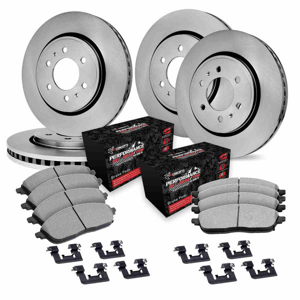 R1 Concepts 19-25 Ram 1500 Front & Rear Brake Rotor Set w/Off-Road/Tow ...