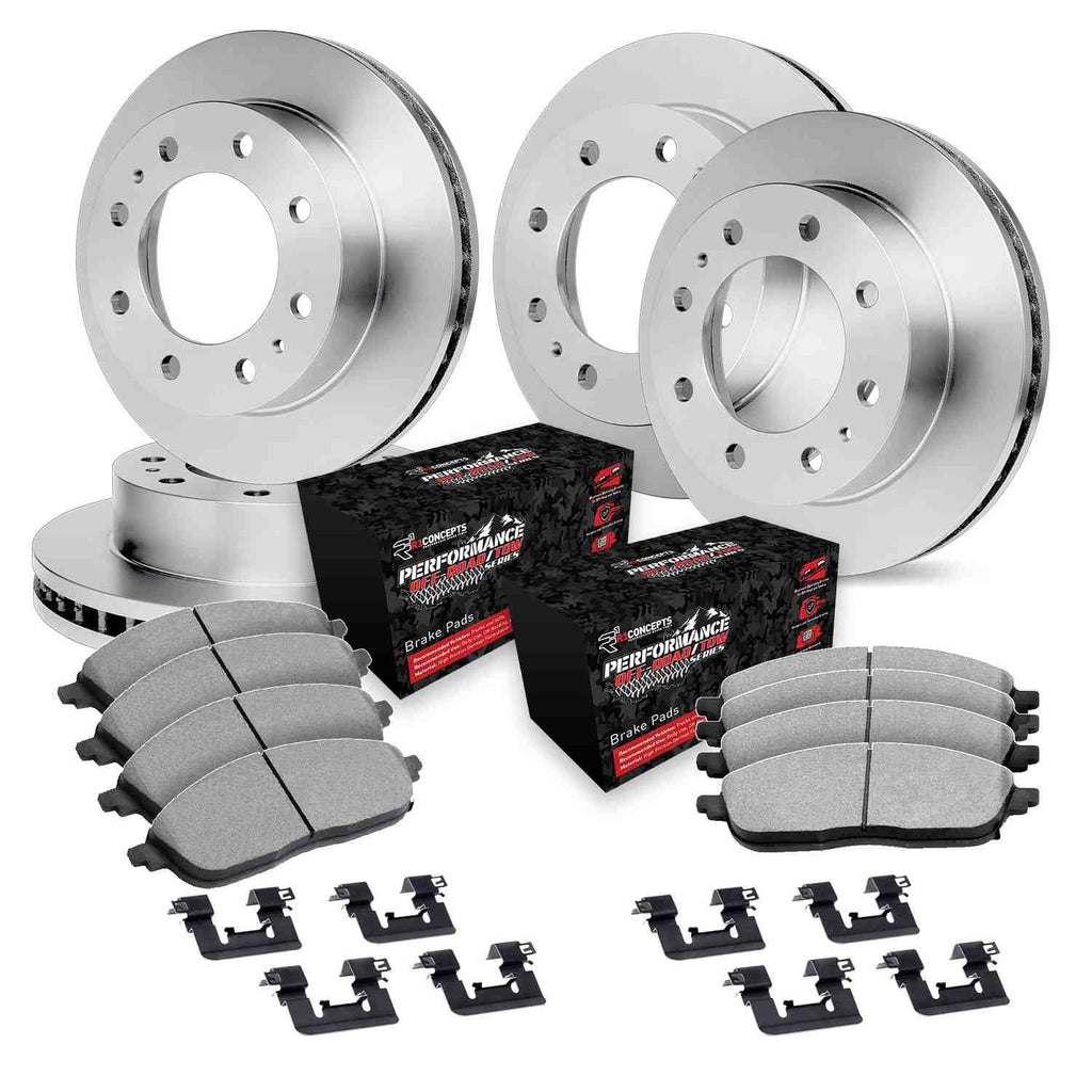 R1 Concepts 12-22 Ford F-250 Super Duty Front & Rear Brake Rotor Set w ...