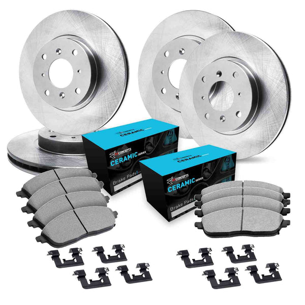 R1 Concepts 00-05 Toyota MR2 Spyder Front & Rear Brake Rotor Set w ...