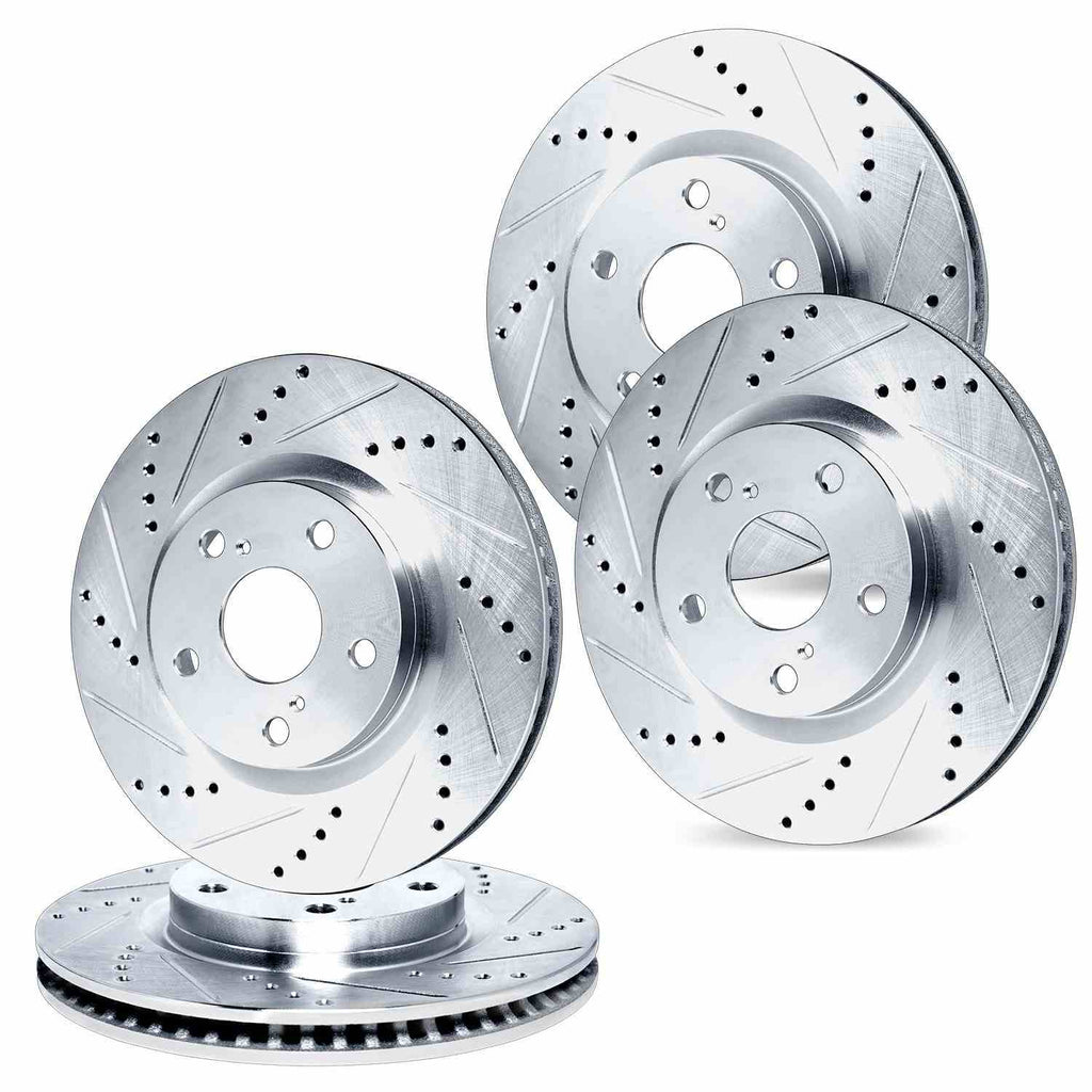 R1 Concepts 14-19 Chevrolet Corvette Front & Rear Drilled & Slotted ...
