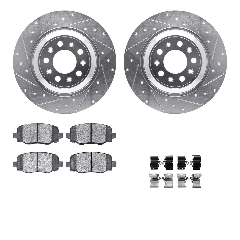 R1 Concepts 14-23 Jeep Cherokee Rear Drilled & Slotted Silver Brake ...