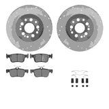 R1 Concepts 19-19 Acura RDX Rear Drilled & Slotted Silver Brake Rotor ...