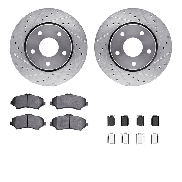 R1 Concepts 08-16 Chrysler Town & Country (Van) Front Drill/Slot Silver ...