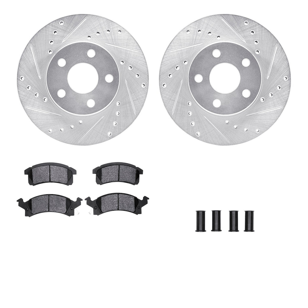 R1 Concepts 90-05 Buick Skylark Front Drilled & Slotted Silver Brake ...