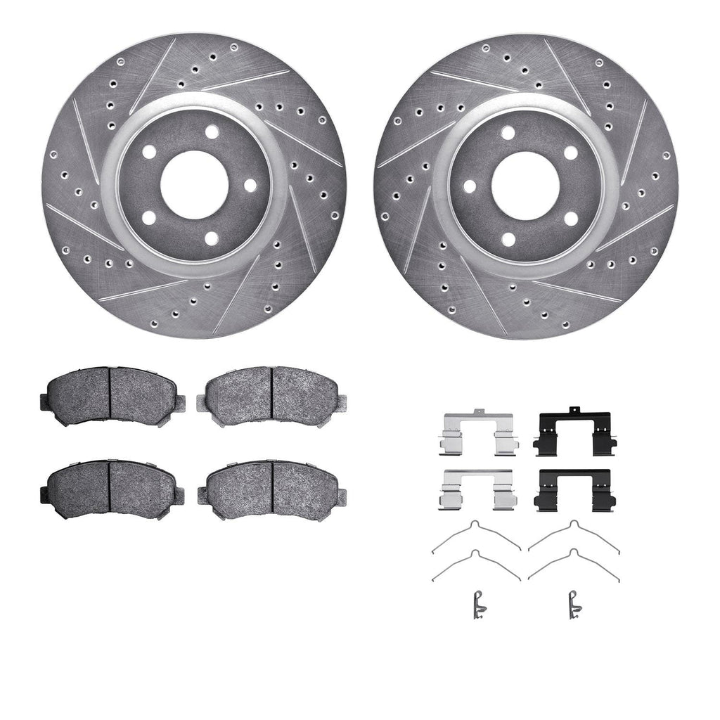 R1 Concepts 07-17 Nissan Juke Front Drilled & Slotted Silver Brake ...