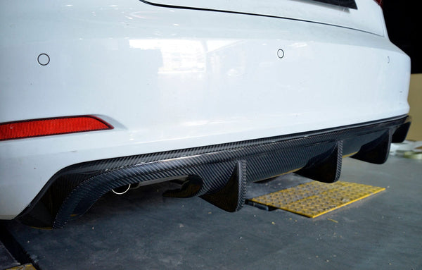 Velt Sport Rear Diffuser Two Exhaust Single Outlet (V1) - Audi / 8V ...