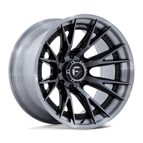 Fuel Wheels 22" 8x165.1 Gloss Black With Brushed Gray Tint Face & Lip ...