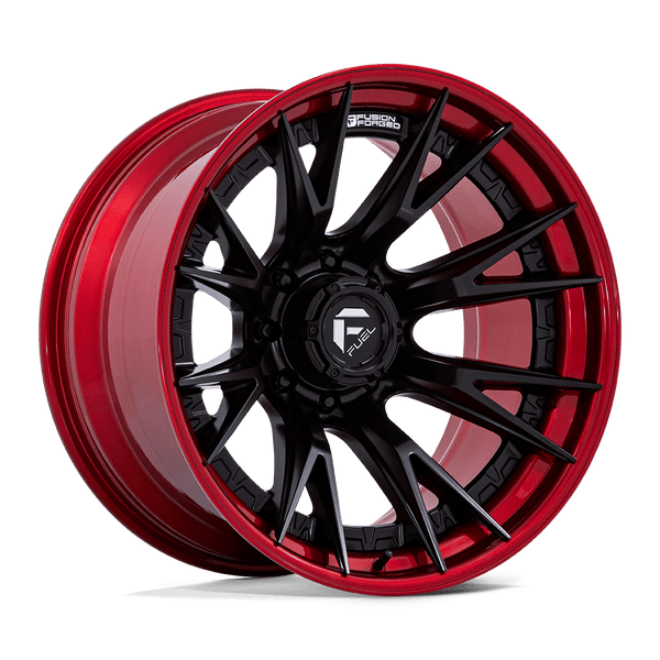 Fuel Wheels 20" 8x165.1 Matte Black With Candy Red Lip ...