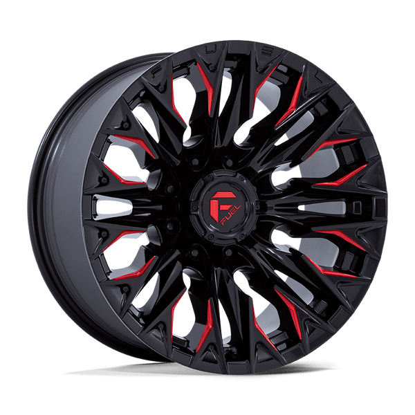 Fuel Wheels 20" 8x165.1 Gloss Black Milled With Candy Red ...