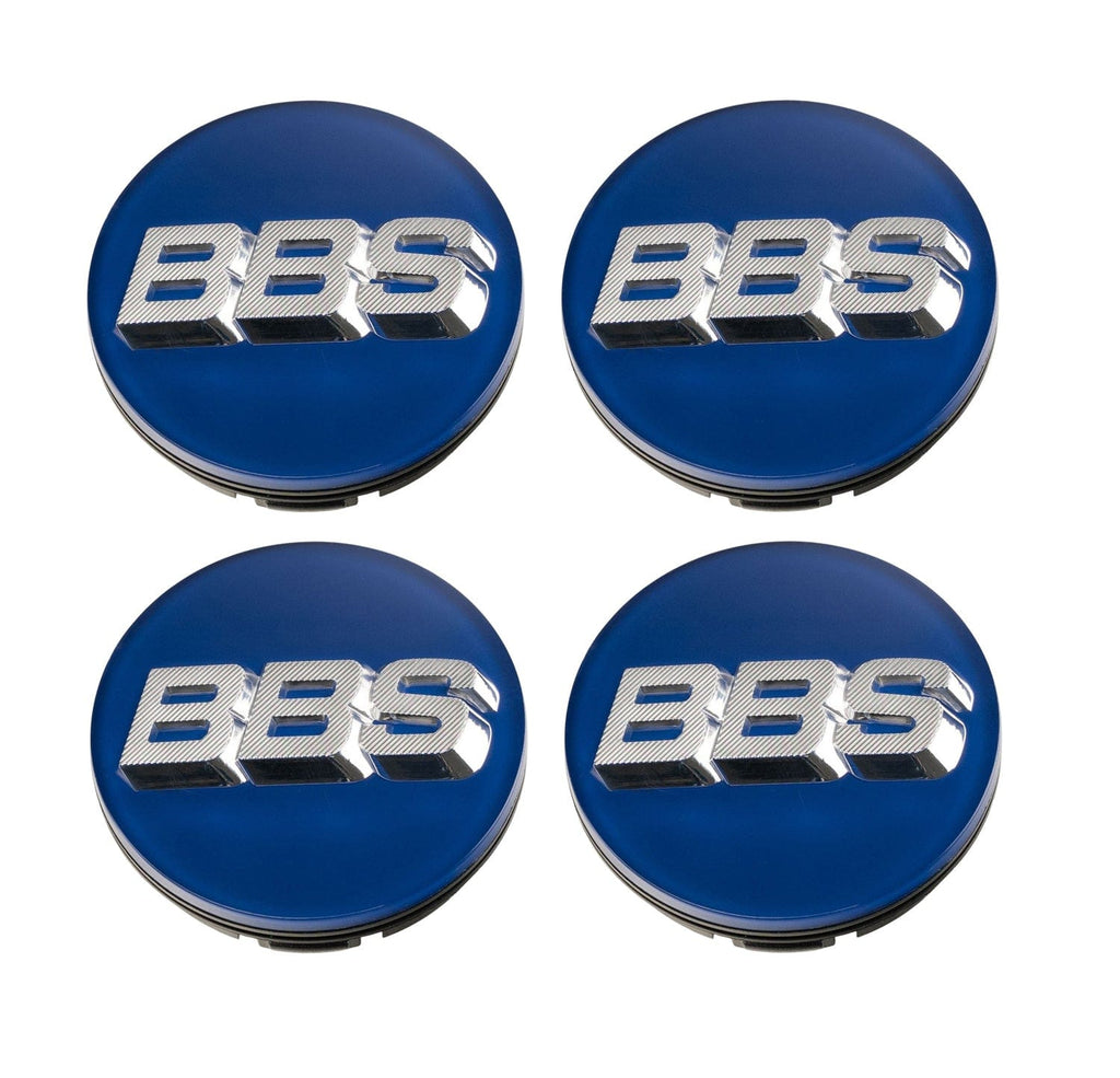 BBS Center Cap 70mm Blue/Silver 3D Floating (Set of 4 / Cast Wheels On ...