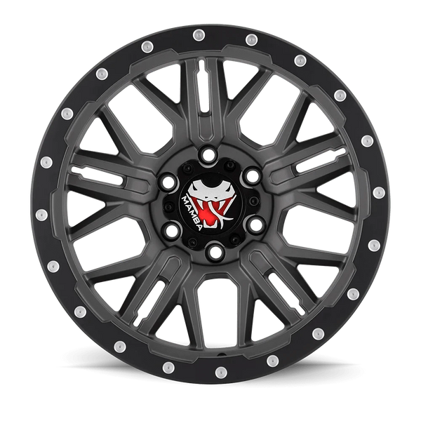 Mamba M25 18" 5x139.7 Matte Grey W/ Black Lip Edge | M25898512G – UroTuning