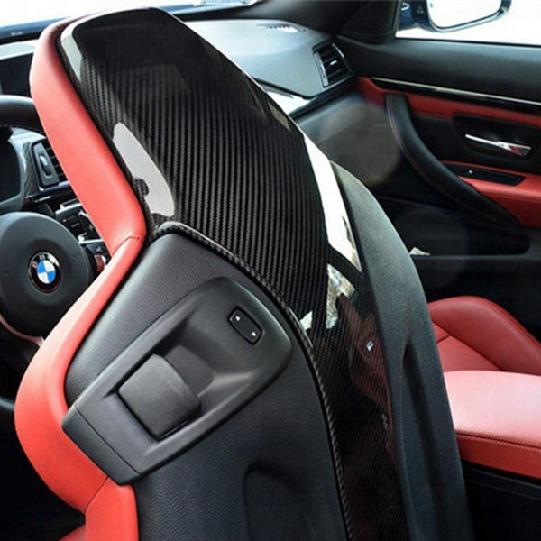 MHC+ BMW M2/M3/M4 Seat Back Covers In Gloss Pre Preg Carbon Fibre (F87 ...