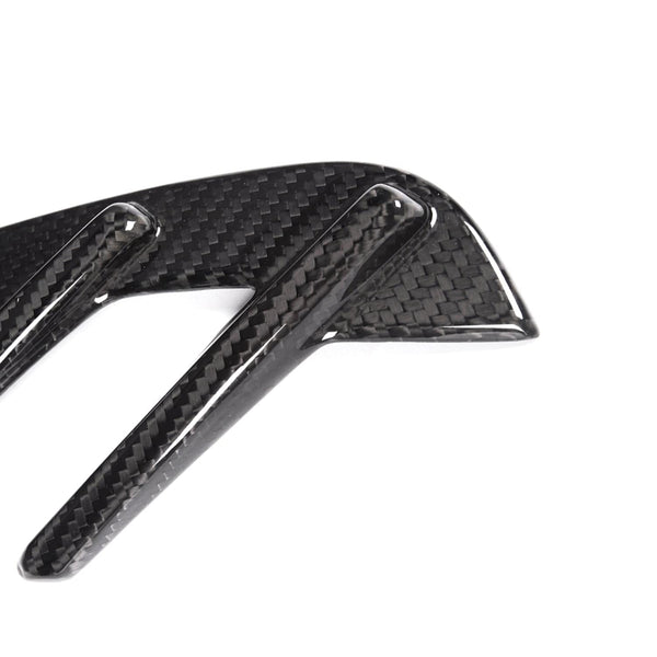 MHC+ BMW M4 Side Fender Badge Covers In Gloss Pre Preg Carbon Fibre ...