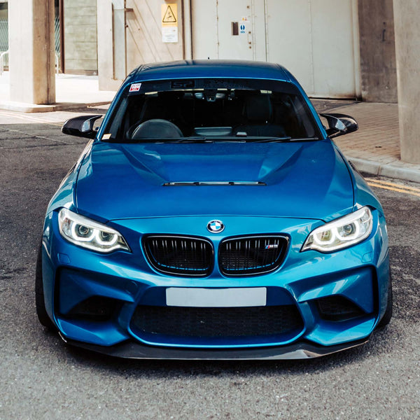 MHC+ BMW M2 N55 GT Style Front Splitter In Gloss Pre Preg Carbon Fibre ...
