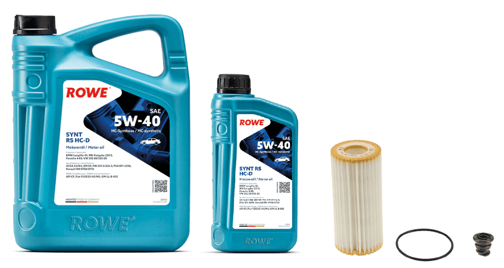 Oil Service Kit - ROWE Hightec Synt RS HC-D SAE 5W-40 - VW/Audi / Gen 3 ...