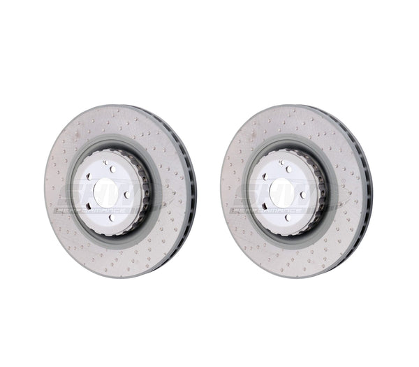 SHW Performance Rear Dimpled Lightweight Brake Rotor Kit (365x26) - Me ...