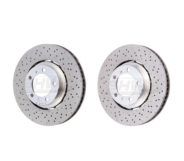 SHW Performance Front Drilled-Dimpled Lightweight Brake Rotor Kit ...