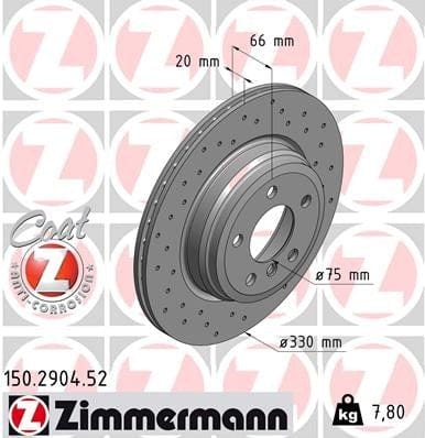 Rear Drilled Brake Rotor Kit (330x20mm) - BMW F3x – UroTuning