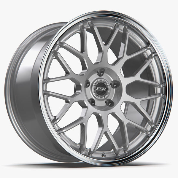 ESR Wheels AP1 19" 5x112 (Custom Drill) Hyper Silver w/ Machined Lip ...