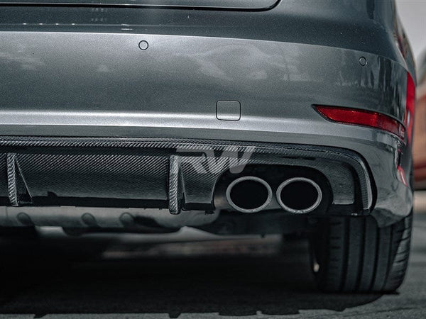 RW Carbon Audi 8v S3 Pre-Facelift Carbon Fiber Rear Diffuser ...