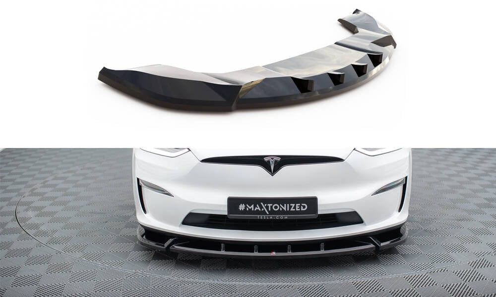 Maxton Design Front Splitter V.2 - Tesla Model X Mk1 Facelift | TE ...