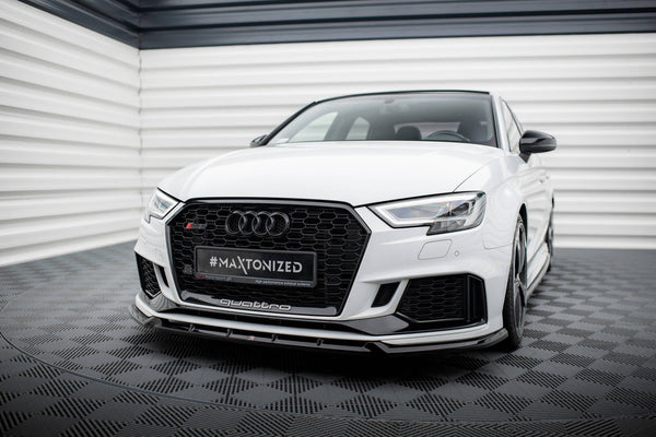 Maxton Design Front Splitter V.3 - Audi RS3 Sedan 8V Facelift | AU-RS3 ...