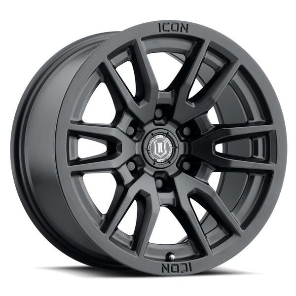 ICON Alloys Vector 6 17" 6x139.7 Satin Black | 2417858347SB – UroTuning