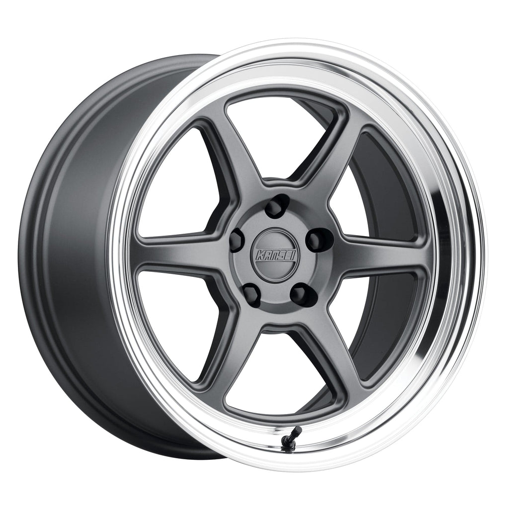 Kansei K14G Roku 18" 5x114.3 Grey and Machined Lip | K14G-189012+12 ...