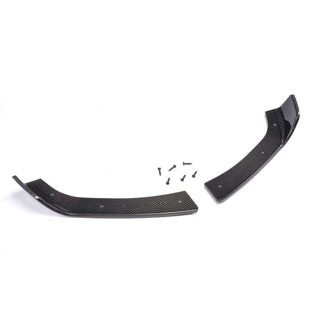 Velt Sport Carbon Fiber Front Splitter Fins - BMW F3x 3 Series (M Package) | VELT-EXT-0107 ...
